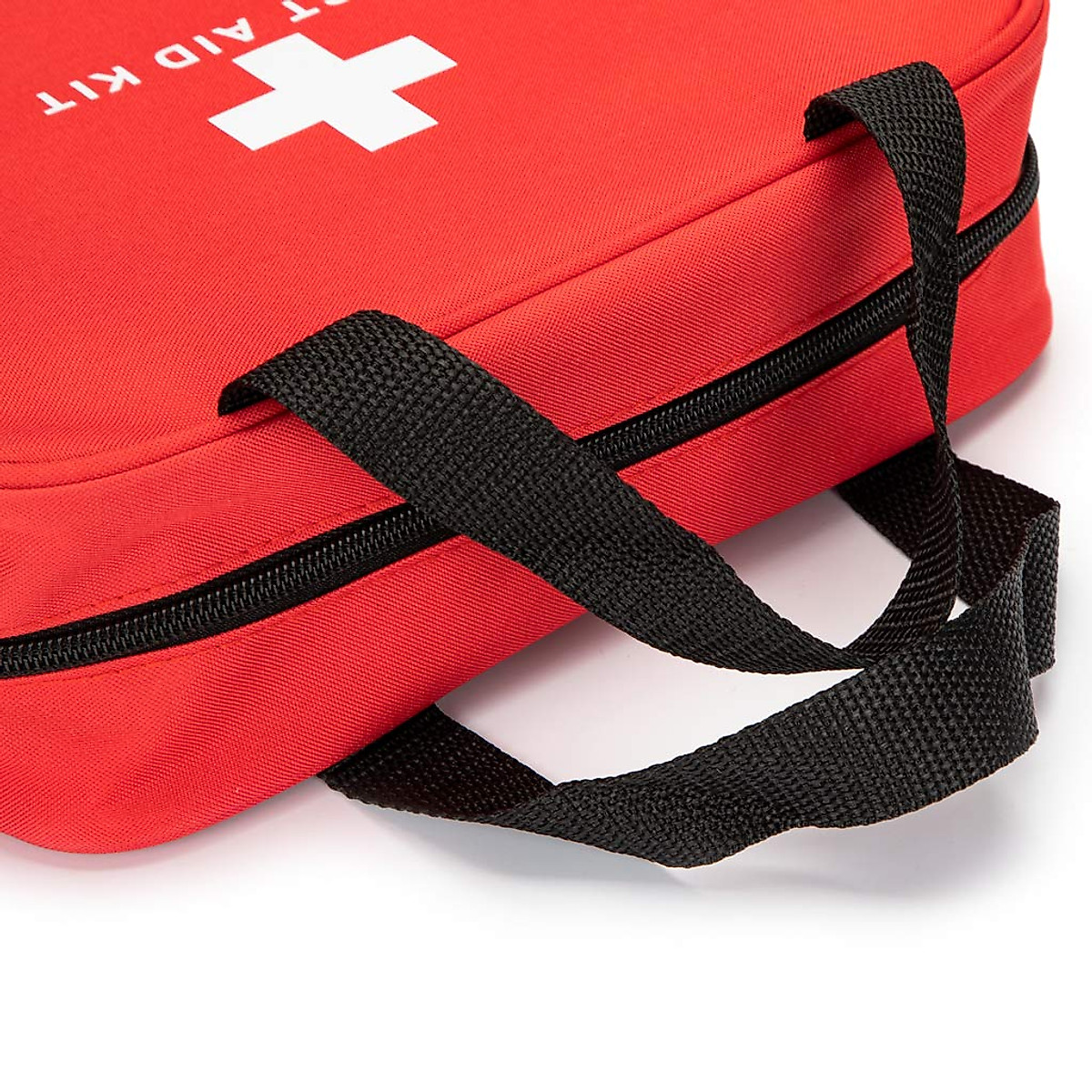 Jipemtra Red First Aid Bag Empty Travel Rescue Pouch First Responder Storage Compact Survival Medicine Bag for Car Home Office Kitchen Sport Outdoors