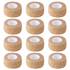 1 Inch Wide Skin Colour Elastic Self- Adhesive Bandage Finger Tape,Wrap Bandages, for Wrist and Ankle Sprains & Swelling
