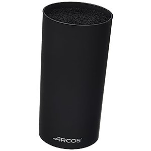 ARCOS Universal Knife Block Set Without Knives up to 8 Inch. 110x225 mm. 1225 gr. Made of thermoplastic Elastomer. Series Tacos Universales. Color Black
