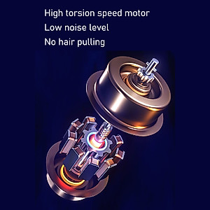 FILFEEL Men's Electric Beard Trimmer with LED Display, Cordless Mini USB Rechargeable Clipper, Waterproof, Skin Friendly, High Power,Steel Blades, Portable and Convenient (Black Silver