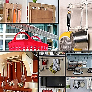 S Hooks 2 Inch S Shaped Utility Hooks, Topick 30 Pack Hanging Hooks Stainless Steel Metal Hanger Heavy Duty Hooks, Storage Holders for Kitchen, Work Shop, Bathroom, Plants, Office, Garden (2in Bold)