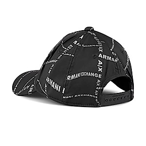 Armani Exchange Optical Allover Logo Hat, Black Distort.Allov, One Size