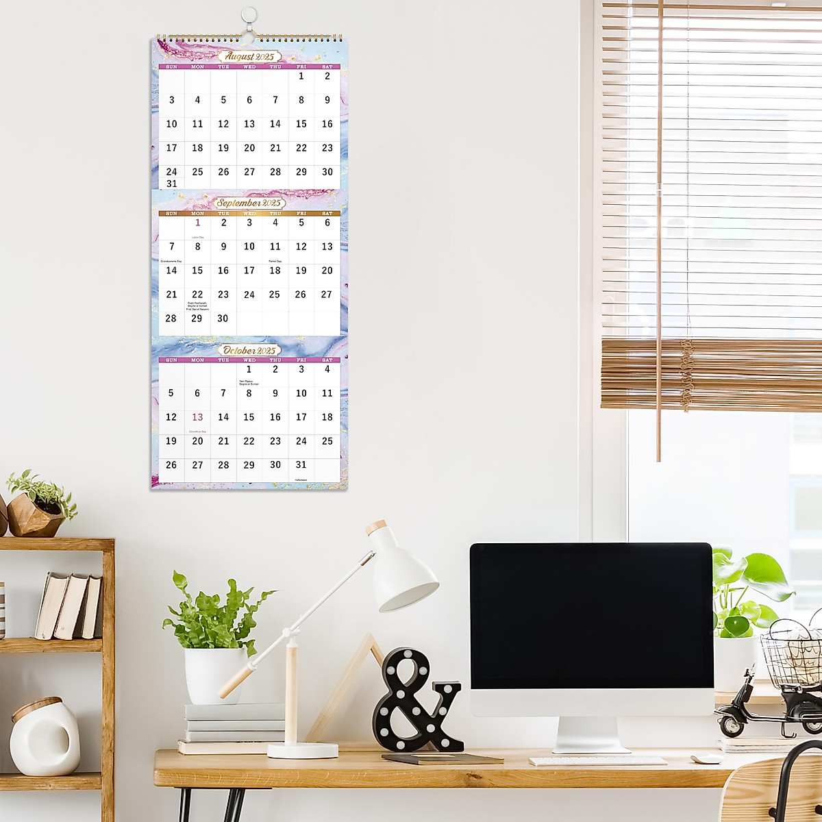 2025-2026 Wall Calendar - 3 Month Calendar 2025-2026, April 2025 - July 2026, 11" x 26", 2025 Calendar (Vertical), Large Monthly Calendar, Lay- Flat, Perfect for Your Busy Schedule