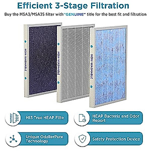 MSA3S Smart Air Purifier with One Extra Original MSA3S Replacement Filter