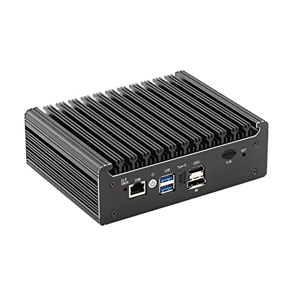 HUNSN Micro Firewall Appliance, Mini PC, OPNsense, VPN, Router PC, Intel Celeron N4505, RS41, AES-NI, 4 x 2.5GbE I226-V, Console, Type-C, HDMI, DP, SIM Slot, 4G RAM, 32G SSD