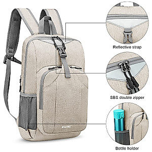 G4Free Mini 10L Hiking Daypack Small Hiking Backpack Cycling Compact Shoulder Backpack Outdoor for Men Women(Ivory)