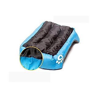 ITOMEN Pet Bed Large Pet Cat Dog Bed Square Plush Kennel Cat Mat Mattress Pet Cushion Medium Large Dogs Pet Comfort (Color : 2, Size : L)