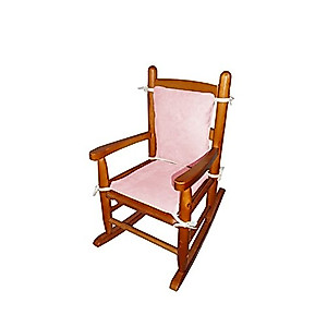 Baby Doll Bedding Suede Junior Rocking Chair Cushion, Pink