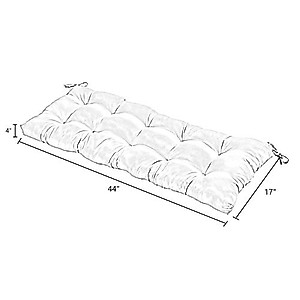 South Pine Porch Solid Marine Blue 44-inch Swing/Bench Cushion, 1 Count (Pack of 1)