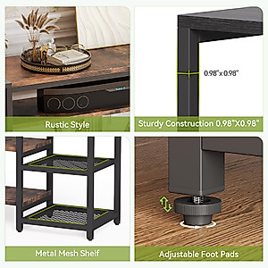 LITTLE TREE 78 Inch TV Stand for Living Room, Entertainment Center for TVs up to 85 Inches, Media Console for Bedroom, Farmhouse Television Stands with Storage, Modern Wood TV Console