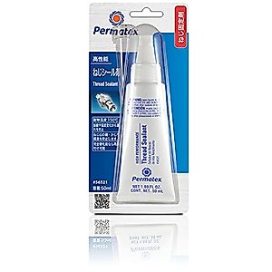 Permatex 56521 High Performance Thread Sealant, 50 ml , White