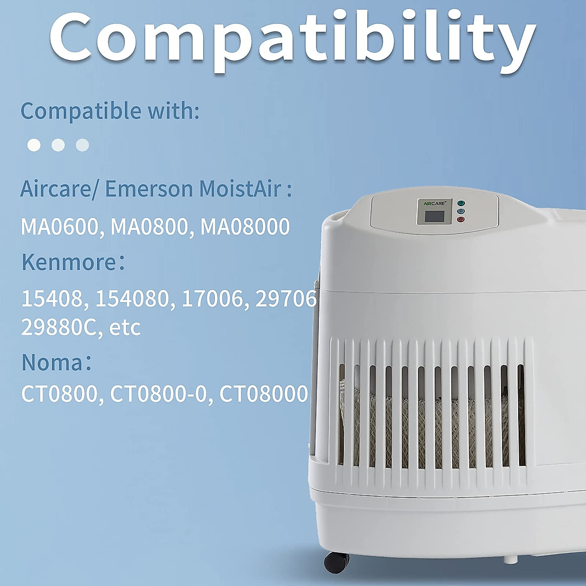 SUNRRA MAF2 Humidifier Filter Compatible with Aircare MA0800, MA0600, Kenmore 17006, 15408, Esscik Air MiostAIR MA0800, MA0600, 3 Packs