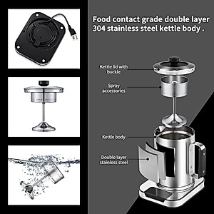 iMiGoo Intelligent Coffee Percolator 24OZ- Tea Maker - Double Layer Stainless Steel Electric Kettle 1000ML MG-W03A