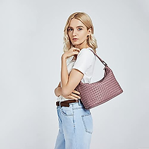 Handbag and Shoulder Bag for Women, Fashion Designer Woven Handbag Ladies Hobo Bag Purse Faux Leather Bag Tote Bag