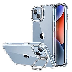 ESR Classic Kickstand Case Compatible with iPhone 14 and iPhone 13, Clear Case with Stand, Military-Grade Protection, Built-in Camera Ring Stand, Scratch-Resistant Acrylic Back, Clear