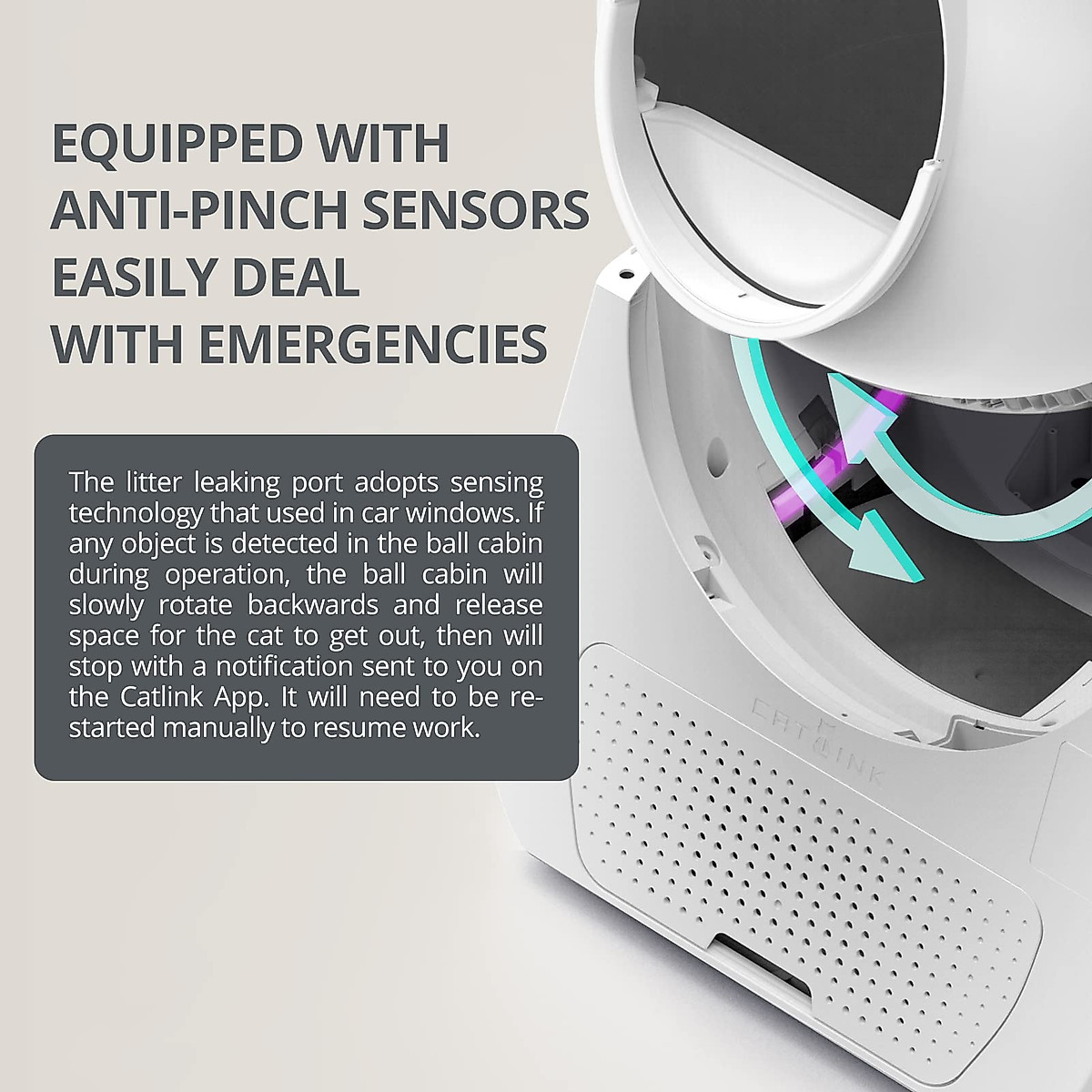 boqii Cat Litter Box Self Cleaning, WiFi Enabled APP Remote Control for Multiple Cats Secure, 13L Ultra-Large Waste Box,Quiet Self-Cleaning Cat Litter Box (Grey)