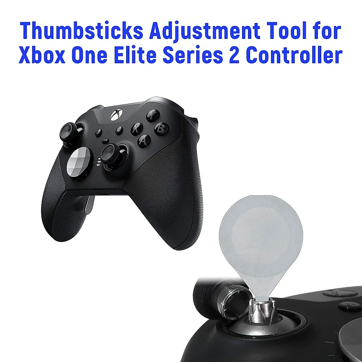Mcbazel 13 in 1 Metal 6 Swap Thumbsticks Joysticks, 4 Trigger Paddles, 2 D-pads with Adjustment Tool and Carry Case for Xbox One Elite Series 2 Controller - Silver