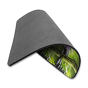Zen Basalt Stones with Orchid and Bamboo Mouse Pads Gaming Mousepad with Anti Slip Rubber Base Smooth Cloth Surface Mouse Mat 9.84 x 7.48 inches