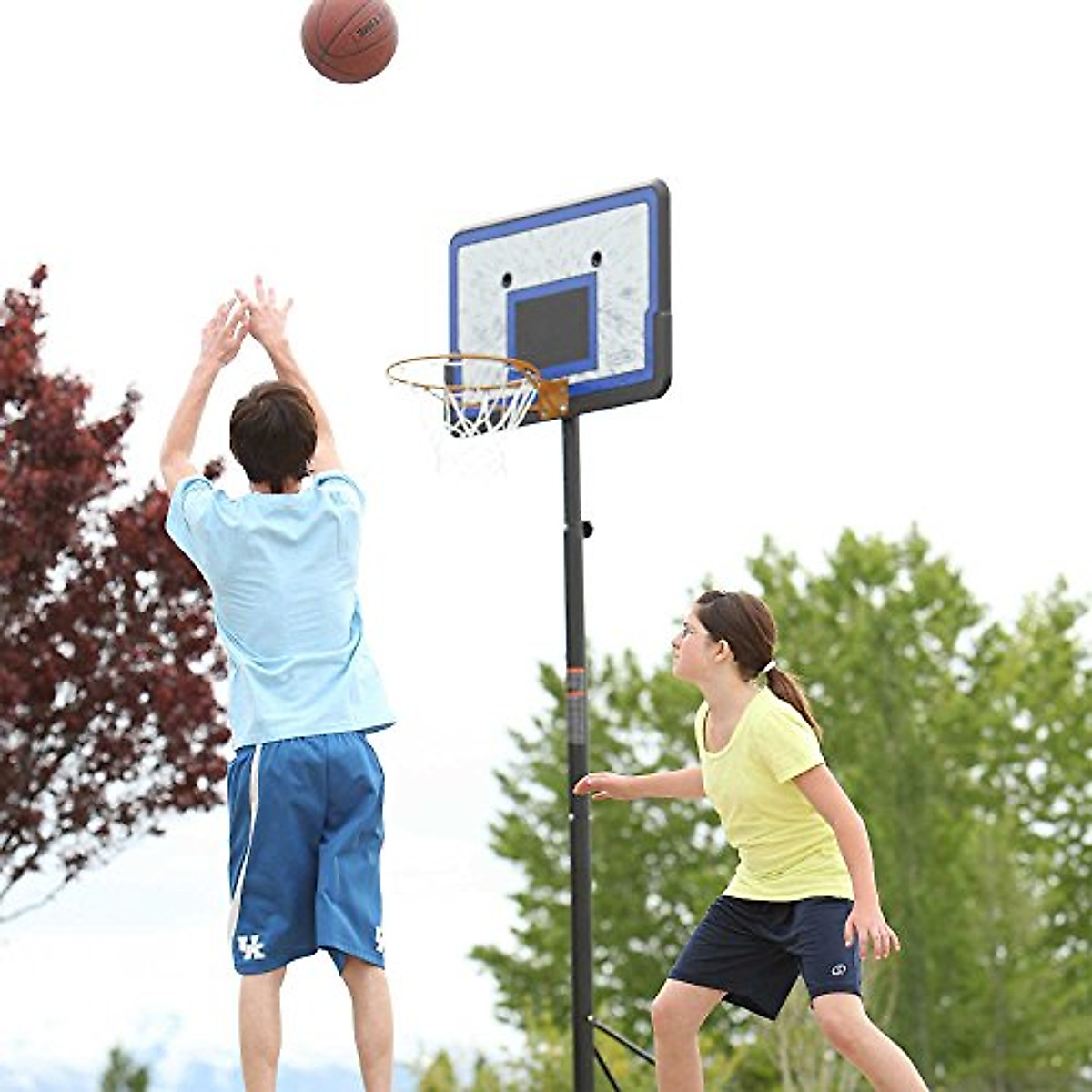Lifetime Height Adjustable Portable Basketball System, 44 Inch Backboard