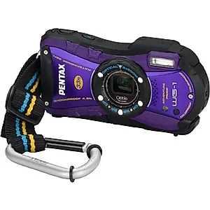 Pentax Optio WG-1 Adventure Series 14 MP Waterproof Digital Camera with 5x Wide-Angle Optical Zoom (Purple)