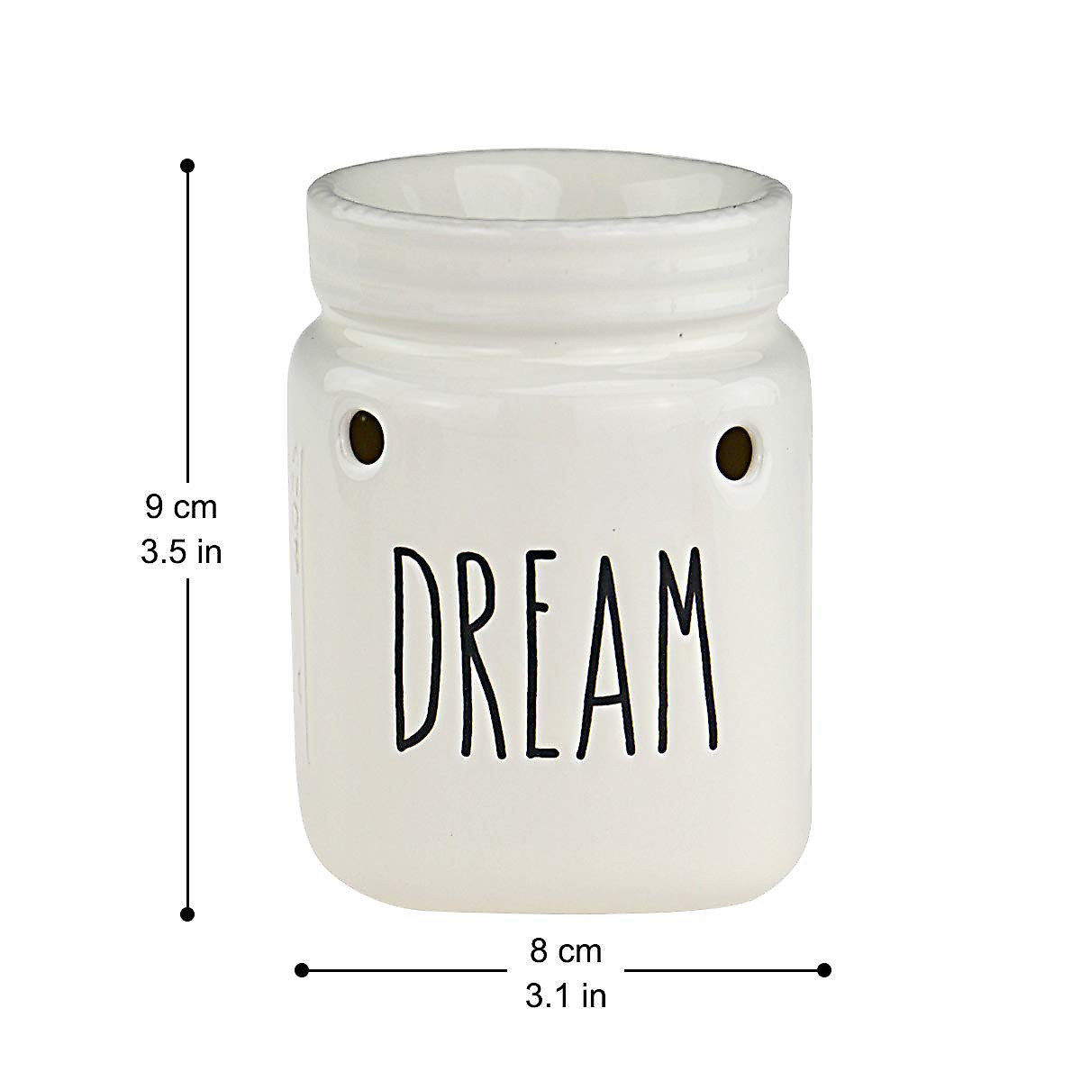 STAR MOON Mason Jar Candle Warmer for Rae Dunn Inspired Decor Wax Warmer for Scented Wax Plug in Wax Warmer with One More Bulb Home Decor Wall Decor White (Dream)