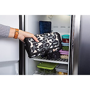 PackIt Freezable Lunch Bag, Wild Leopard Gray, Built with EcoFreeze Technology, Foldable, Reusable, Zip and Velcro Closure with Buckle Handle, Perfect for Lunches