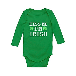 Tstars My First St Patricks Day Outfit Irish Shamrockin Long Sleeve Baby Bodysuit 18M Green