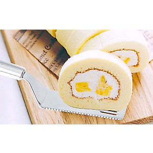 TAFOND Stainless Steel Pie Cutter and Server, Cake Cutter and Pastry Spatula with Serrated Blade, Set of 1