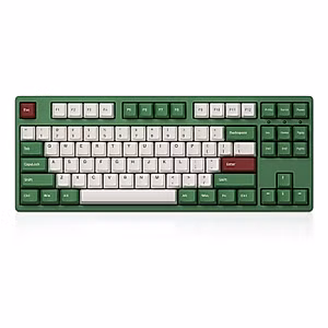Akko 87-Key TKL Wired Mechanical Gaming Keyboard, Matcha Red Bean Themed Programmable Keyboard, PBT Doubleshot Keycaps and Anti-Ghosting (Gateron Pink Linear Switch)