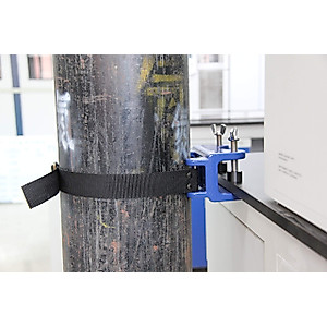 Gas Cylinder Holder Bench Mount Gas Cylinder Bracket Helium Tank Strap Mounting Bracket Reinforced Casting Steel Brackets Safety Mount Quick Fist Clamps Nitrogen Tank CO2 Cylinder Propane Tank Holder