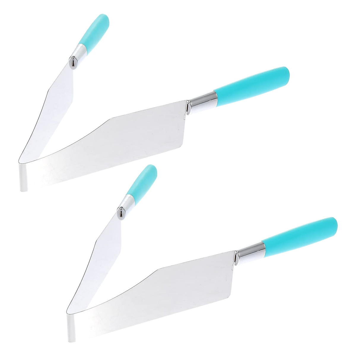Yardwe Cake Slicer Cutter, 2pcs Stainless Steel Cake Slicer Stainless Steel Cake Shovel Cake Lifter Tools Birthday Cake Cutter for Cakes, Pie, Desserts and Pizza (Random Color)