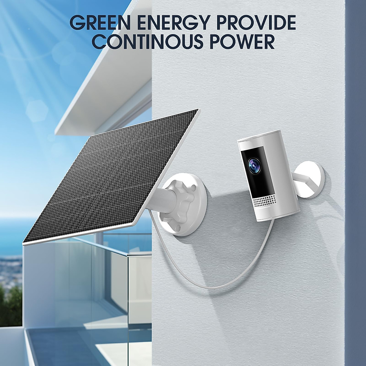 EBL Solar Panel Compatible for Spotlight Cam Battery and Stick Up Cam Battery 2nd & 3rd Gen Upgraded