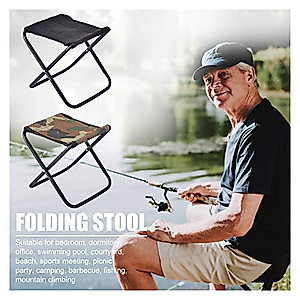 TRENTSNOOK Exquisite Camping Stool Outdoor Folding Footstool Portable Recliner Footstool with Long Legs Can Be Used with Folding Chair
