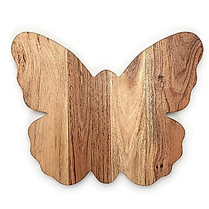 Two's Company Butterfly Hand-Crafted Sectional Serving/Charcuterie Board