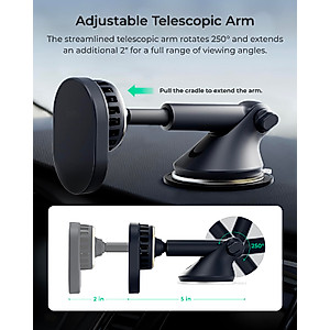 iOttie Velox Pro MagSafe Compatible Dash & Windshield Car Mount with Wireless Charging & CryoFlow™ Cooling System. Compatible with MagSafe iPhones Including iPhone 12/13/14/15 (Car Charger Included)