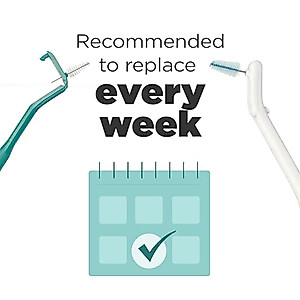 GUM Proxabrush Go-Betweens Refills - Tight - Compatible with GUM Permanent Handle -Reusable Interdental Brushes for Tight Teeth - Soft Bristled Dental Picks, 8ct