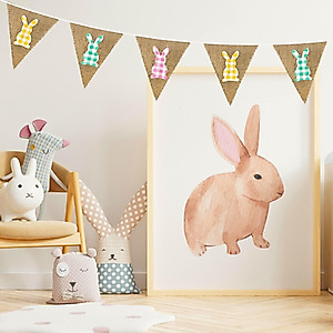 32Ft Pink Purple Yellow Printed Flowers Flora Pennant Banner Fabric Triangle Flag Bunting Garland for Easter Day Spring Summer Decor Birthday Party Wedding Home Outdoor Garden Hanging Decoration