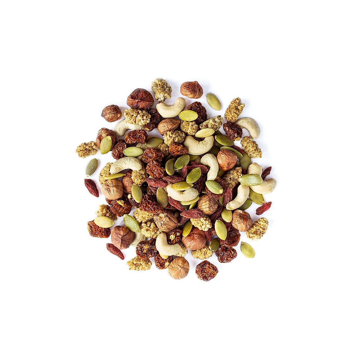 Food to Live Organic Antioxidant Trail Mix, 1 Pound — Contains Mulberries, Goji Berries, Golden Berries, Pumpkin Seeds, Hazelnuts, Cashews. Non-GMO.