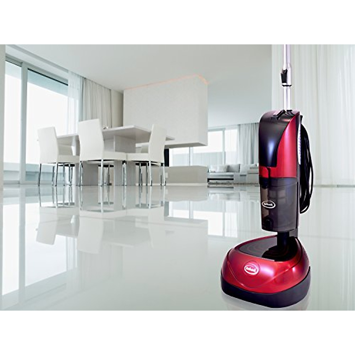 Ewbank EPV1100 4-in-1 Floor Cleaner, Scrubber, Polisher and Vacuum, Red Finish, 23-Foot Power Cord