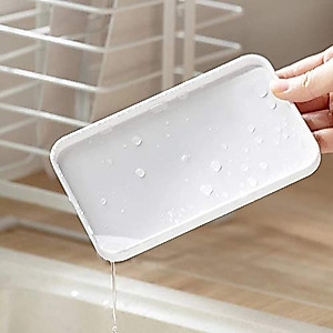 CUJUX Stainless Steel Kitchen Knife Holder White Universal Metal Wood Bamboo Knife Block Rack Multifunction Storage Stand Organizer(Without knife)