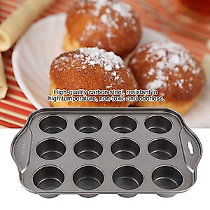 Mini Muffin Cheesecake Pan,12 Cavity with Removable Bottom Cupcake Pan Mini Round Cake Pans Nonstick Cake Mold DIY Baking Cake Mold Bakeware Kitchen Utensils