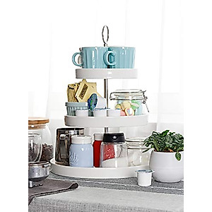 Sweese 734.101 3-Tier Porcelain Cupcake Stand, Tiered Dessert Stand, Cake Stand - White Porcelain Round Plates for Tea Party Wedding Baby Shower Buffet Server