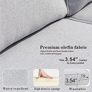 XIZZI Outdoor Furniture Patio Sectional Sofa Swivel Rocking Chairs 8 Piece All Weather PE Rattan Wicker Conversation Sets with Coffee and Side Table for Backyard Deck Garden,Grey