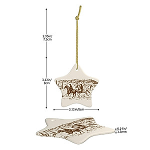 Deserto selvaggio west con Cowboy Christmas Ornaments 2024 Christmas Tree Ornaments Ceramics Christmas Door Decorations Christmas Decoration Star Shape Xmas Personalized Gifts Navidad Decoracion