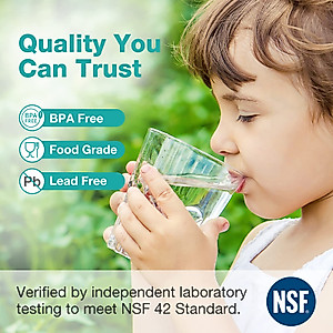 SimPure 5 Micron 10" x 2.5" Whole House Carbon Sediment Water Filter Cartridge Replacement for Home Under-Sink & Countertop Filtration System