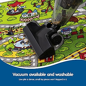 Booooom Jackson Kids Car Carpet Playmat Rug 60"x32",Train Car Rug,Car Mat for Kids Toy Cars,City Kids Car Rug Play Mat,Non Slip Kids Rug for Playroom Bedroom Boys,Children Play Area Rug Cars,Road Rug