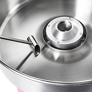 Commercial Cotton Candy Machine Electric Cotton Candy Floss Maker - 110V for the Perfect Party Favor for Birthdays, School function, or Social Events.（Pink） (Without wheels, Pink)