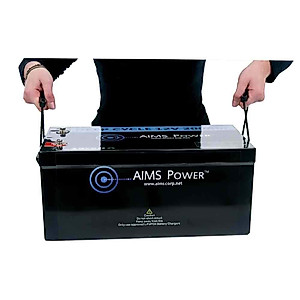 AIMS POWER Lithium Battery 12V 200Ah LiFePO4 with Bluetooth Monitoring 4000+ Cycles Ideal for Home, RV, and Off Grid Application