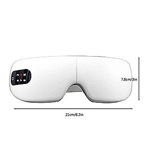 npkgvia The Eye Massager with Heat is Used to Relax and Reduce Eye Fatigue The Black Eye Bag is an Ideal Wearable Dildo (White, 19x14.5x9.8cm)