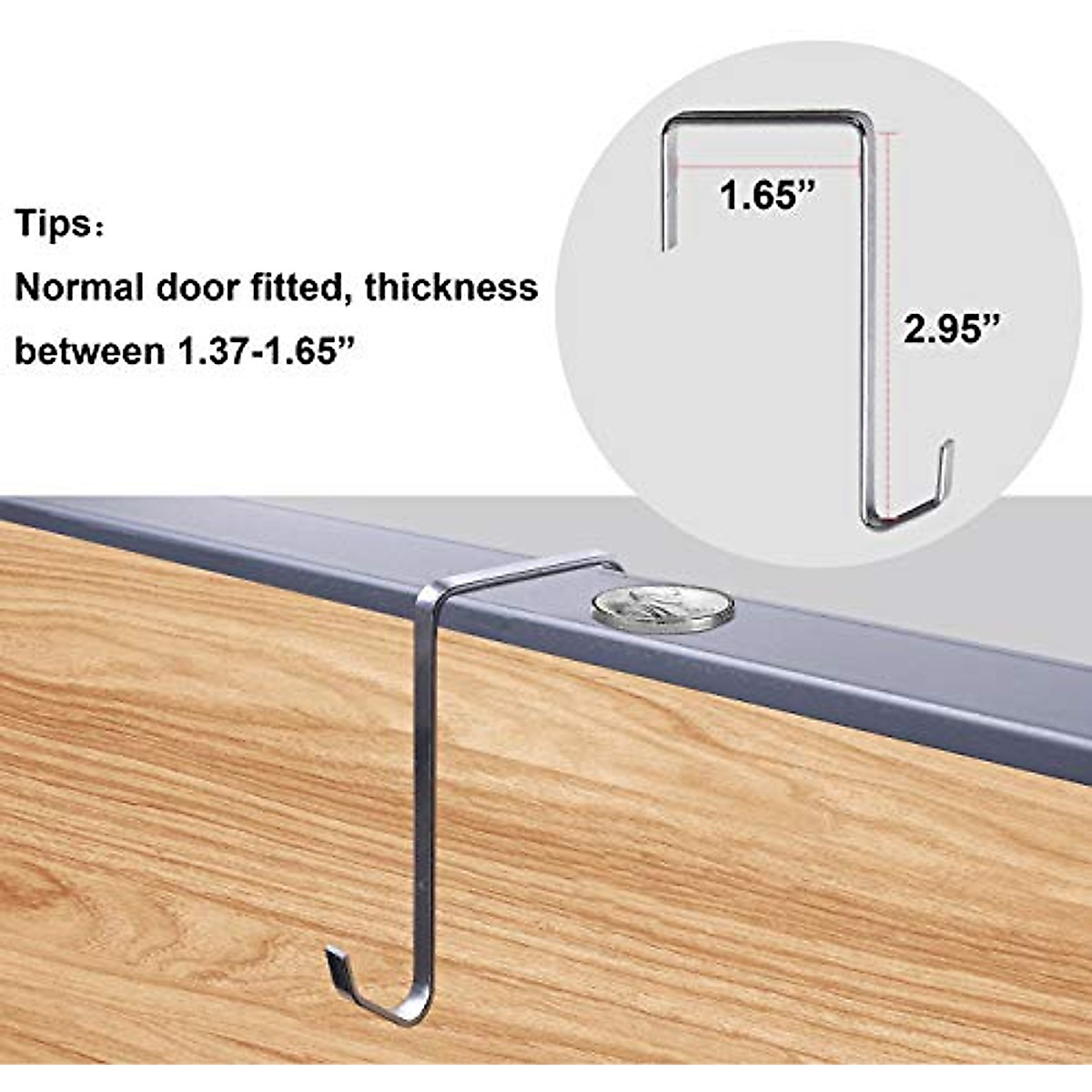 MISSLO Over the Door Shoe Organizer 24 Large Fabric Pocket Closet Accessory Storage Hanging Shoe Hanger, Beige